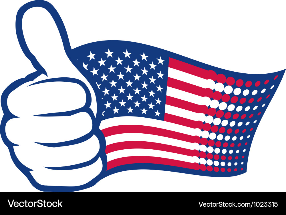Usa thumbs up Royalty Free Vector Image - VectorStock
