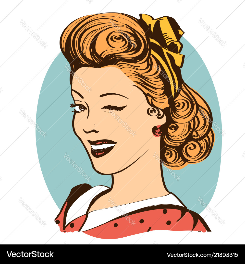 Cartoon Girl Winking Vector Images (over 1,600)
