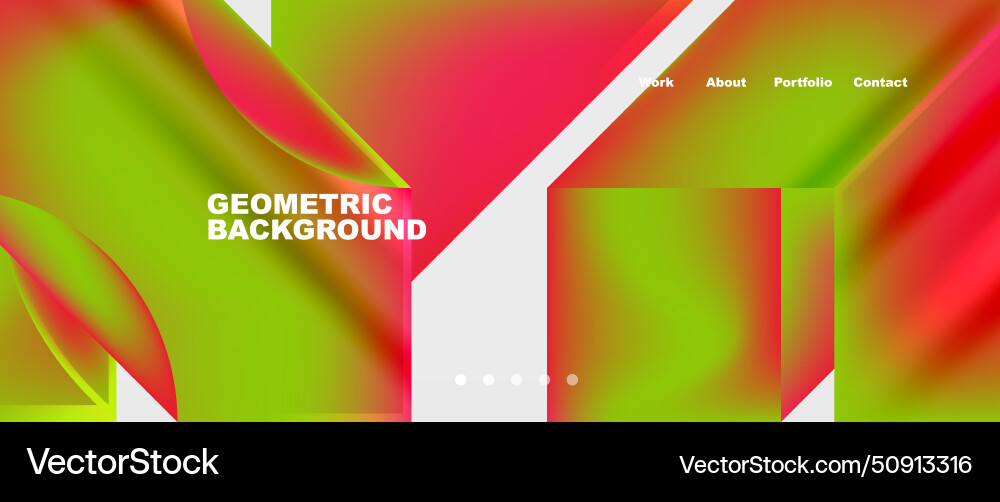 Abstract geometric shapes web design page Vector Image
