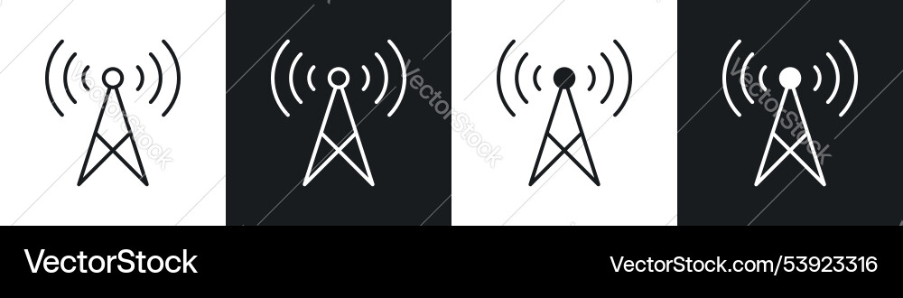 Broadcast tower icon Royalty Free Vector Image