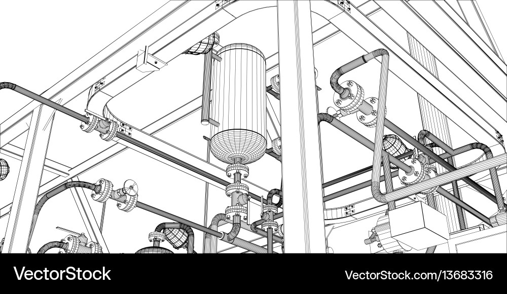 Equipment for heating system Royalty Free Vector Image