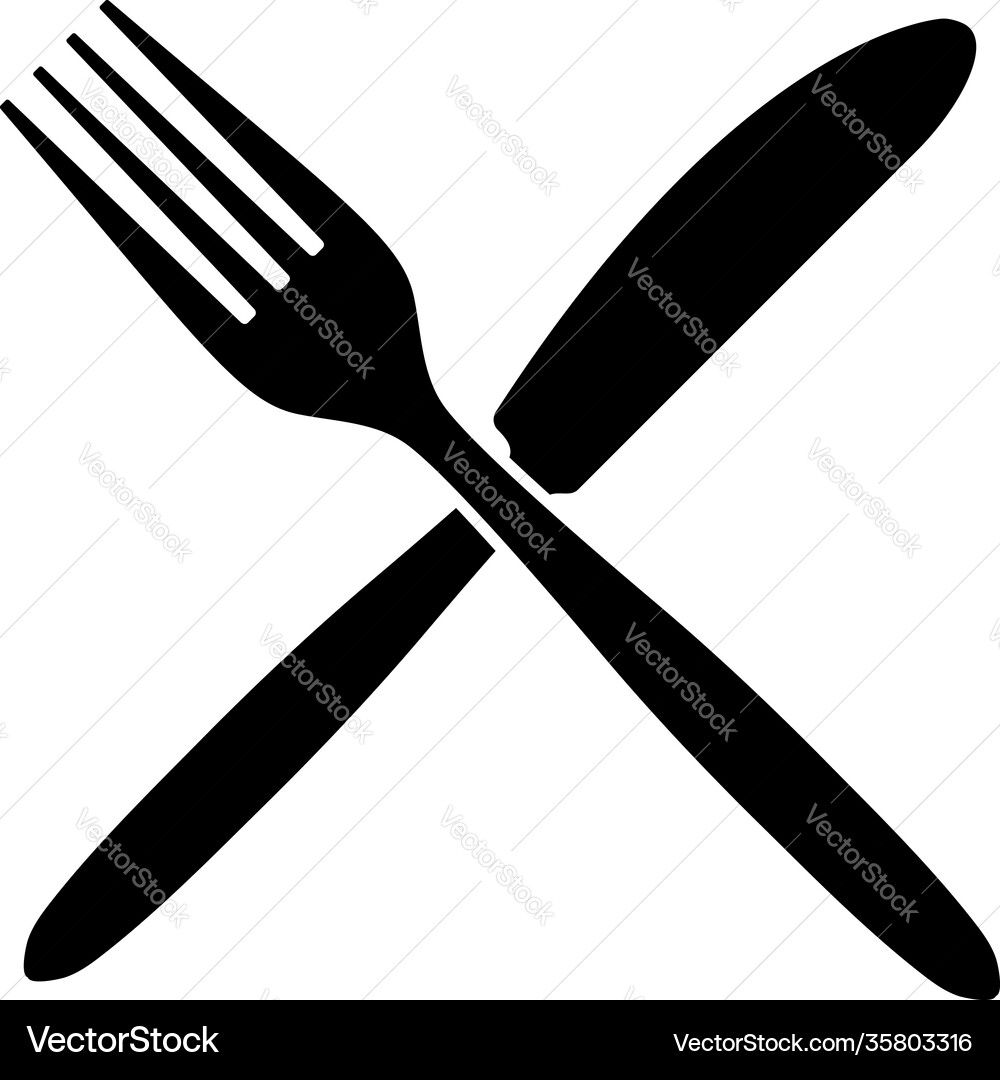 Fork and knife icon Royalty Free Vector Image - VectorStock