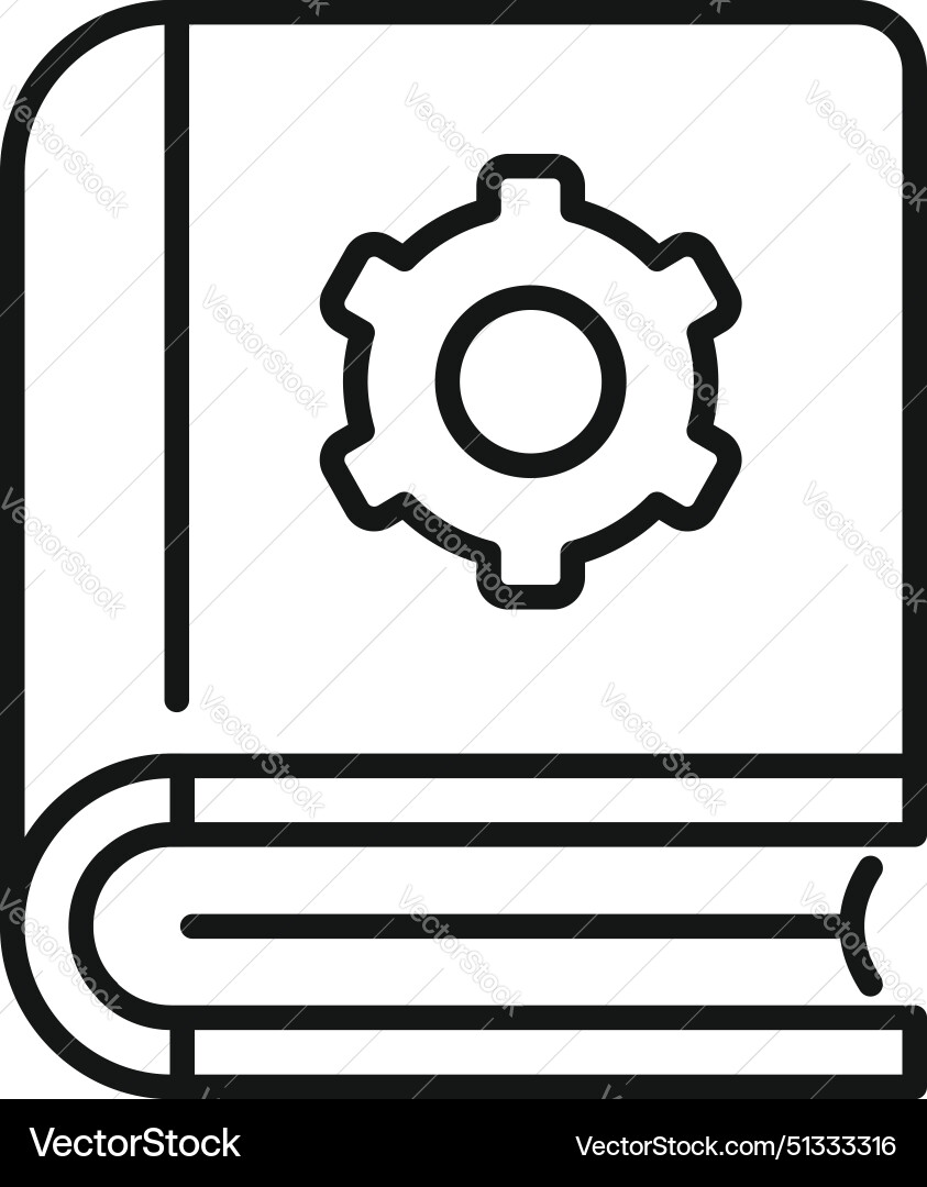 Technical manual icon a comprehensive guidebook Vector Image