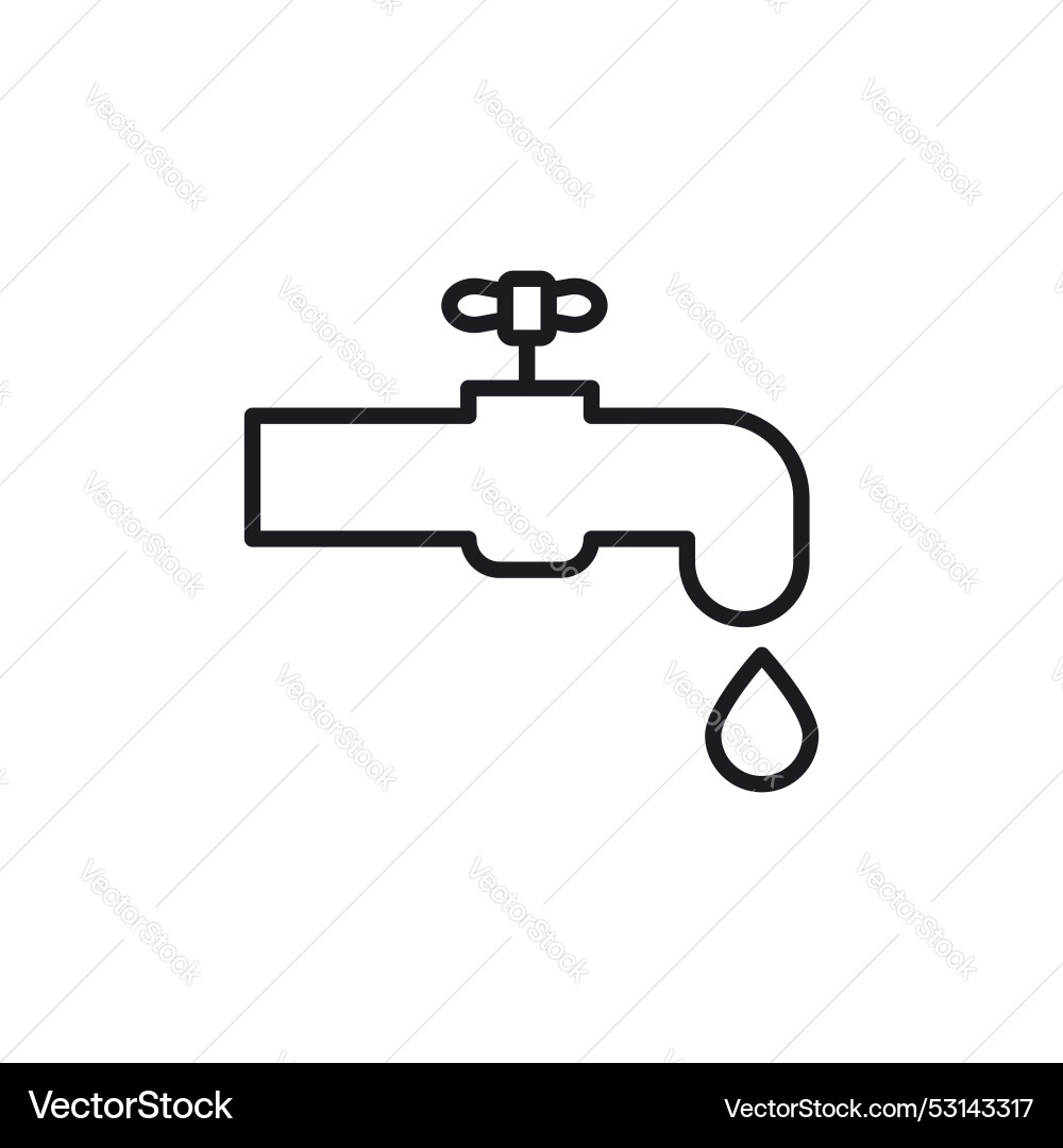 Faucet icon symbol on white background Royalty Free Vector