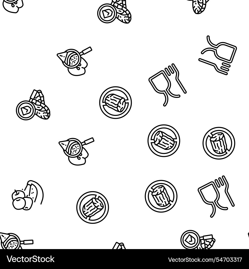 Food safety hygiene inspection seamless pattern Vector Image