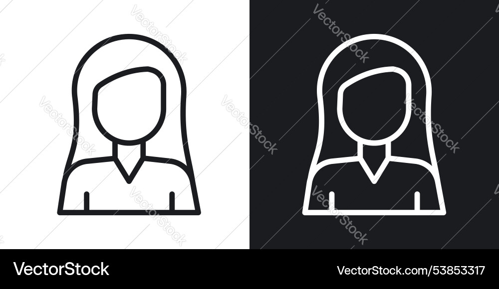 Girl icon set Royalty Free Vector Image - VectorStock