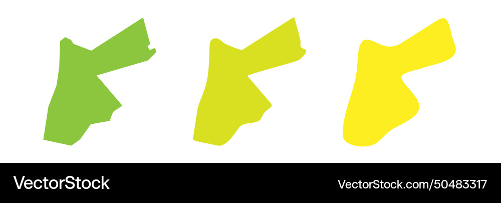 Jordan country map in three levels Royalty Free Vector Image