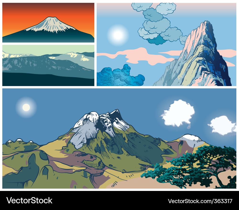 Mountains Royalty Free Vector Image - VectorStock