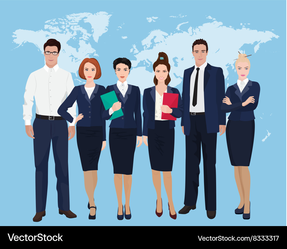 Professional Business Team Royalty Free Vector Image
