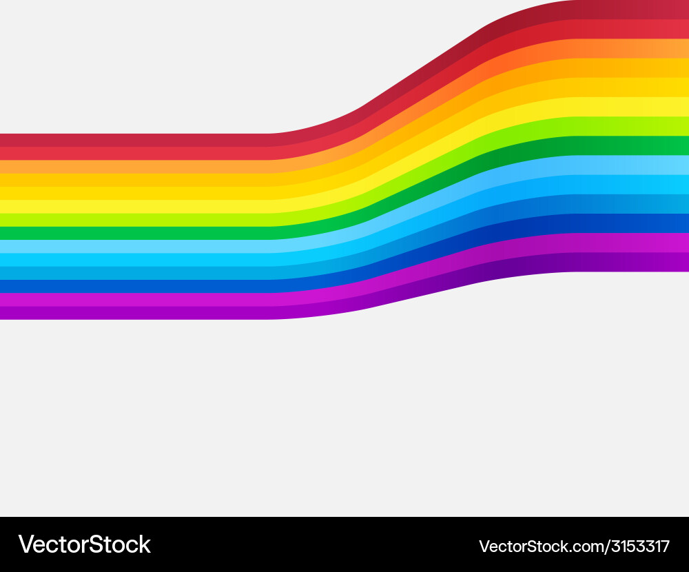 Rainbow curve bg Royalty Free Vector Image - VectorStock