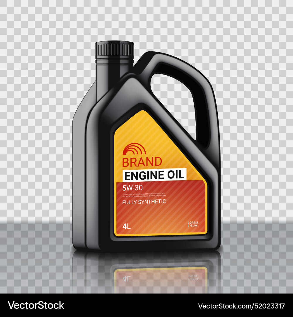Realistic 3d canister of engine oil Royalty Free Vector