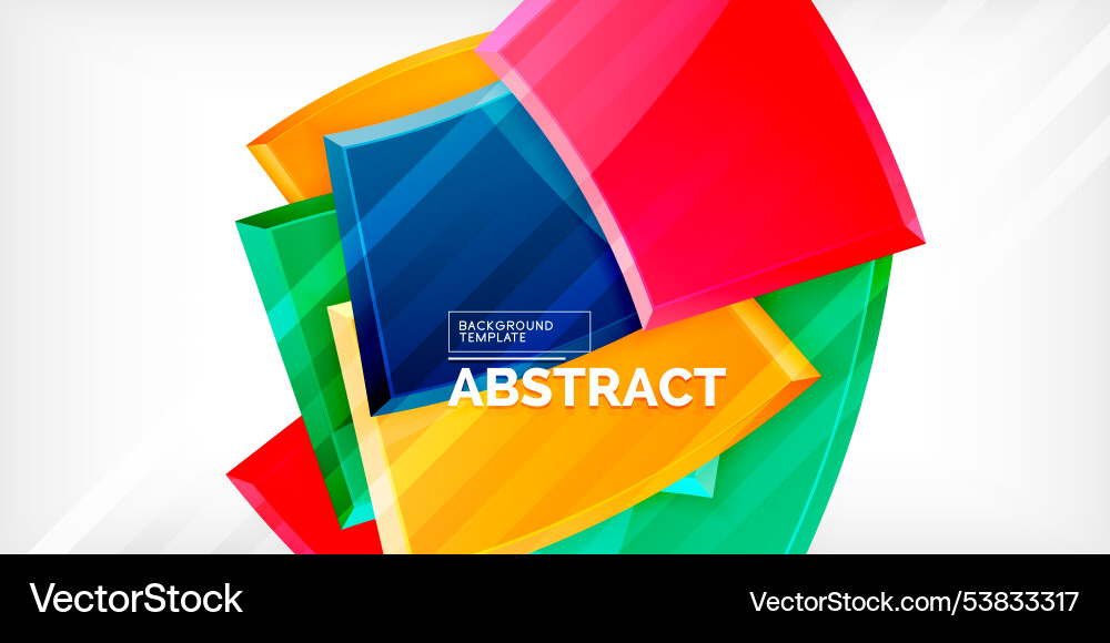 Round 3d shapes plates background creative Vector Image