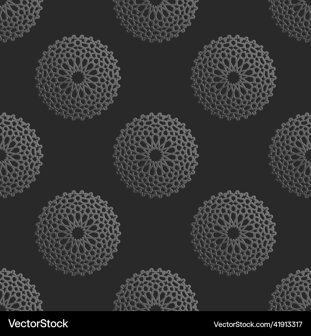 Seamless islamic pattern with radial ornament Vector Image