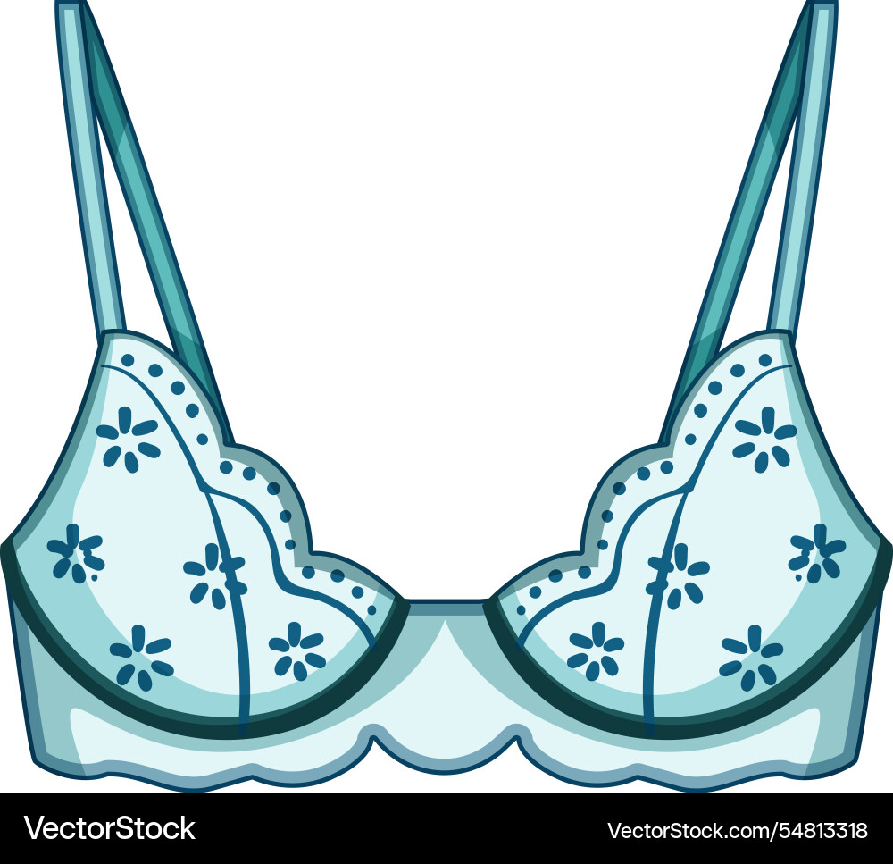 Delicate bra lace cartoon Royalty Free Vector Image