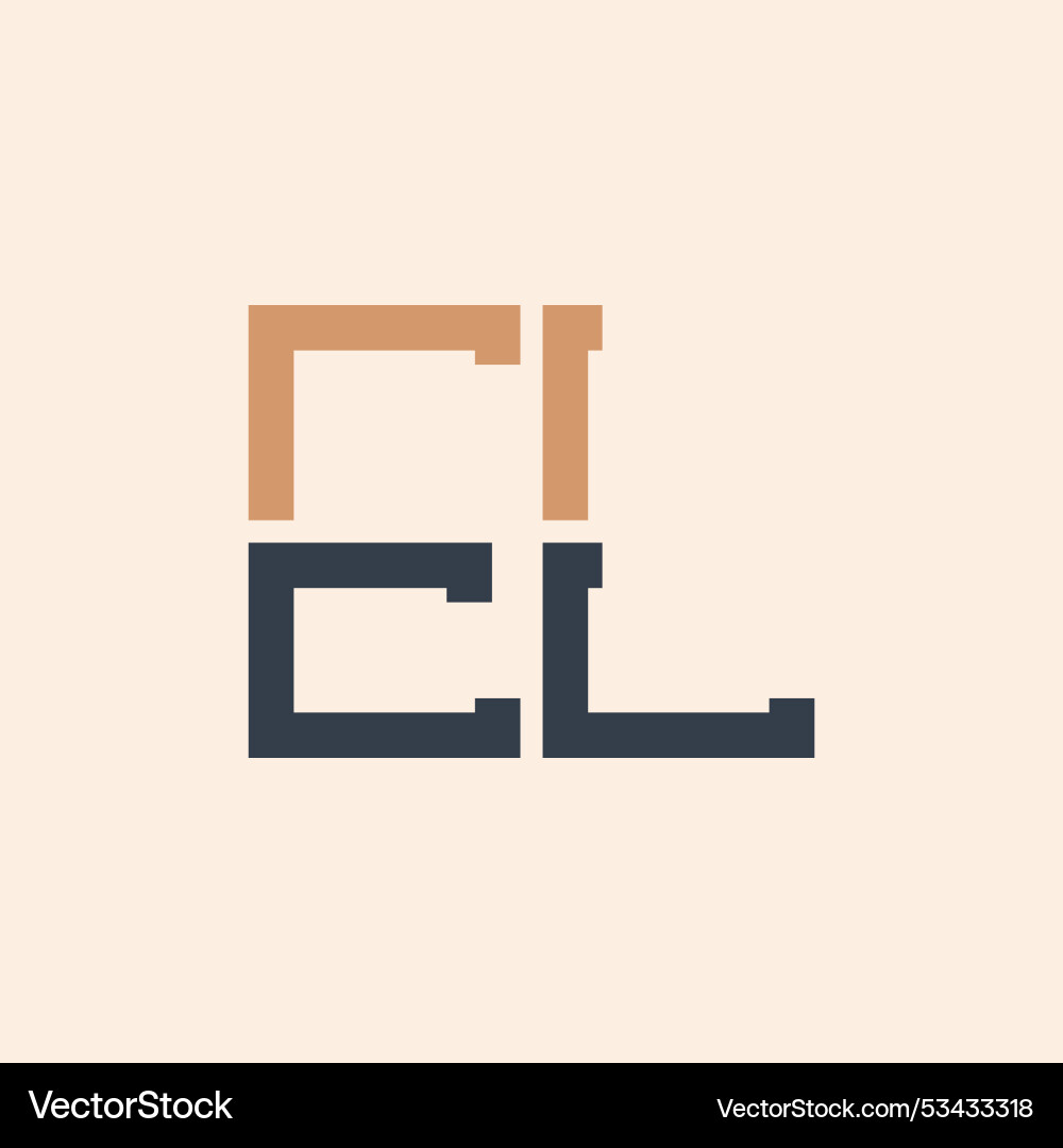 Modern el letter logo design creative and Vector Image