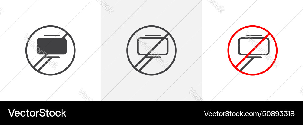 No selfie sign stoptaking on road symbol Vector Image