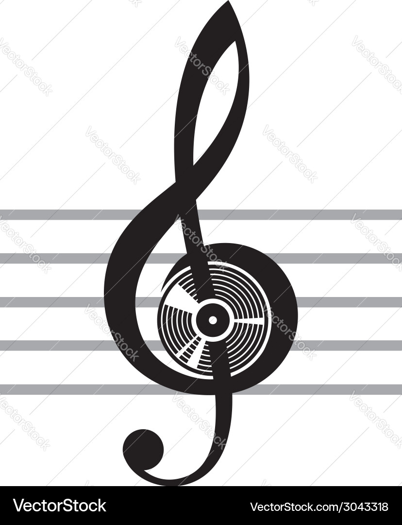 Treble clef Royalty Free Vector Image - VectorStock
