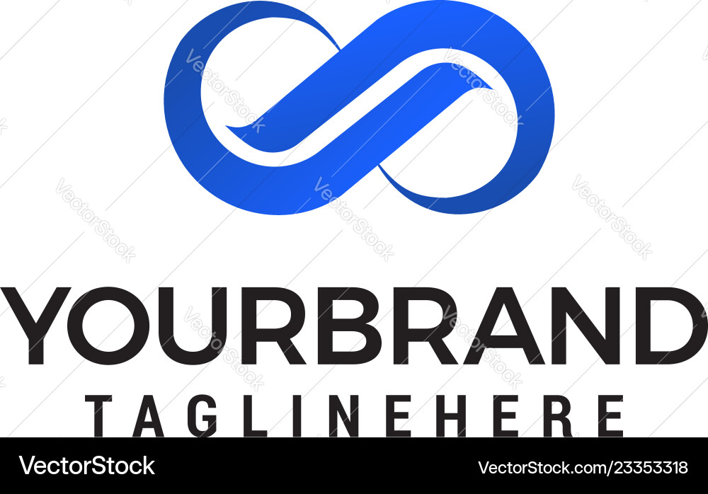 Unlimited logo design template Royalty Free Vector Image