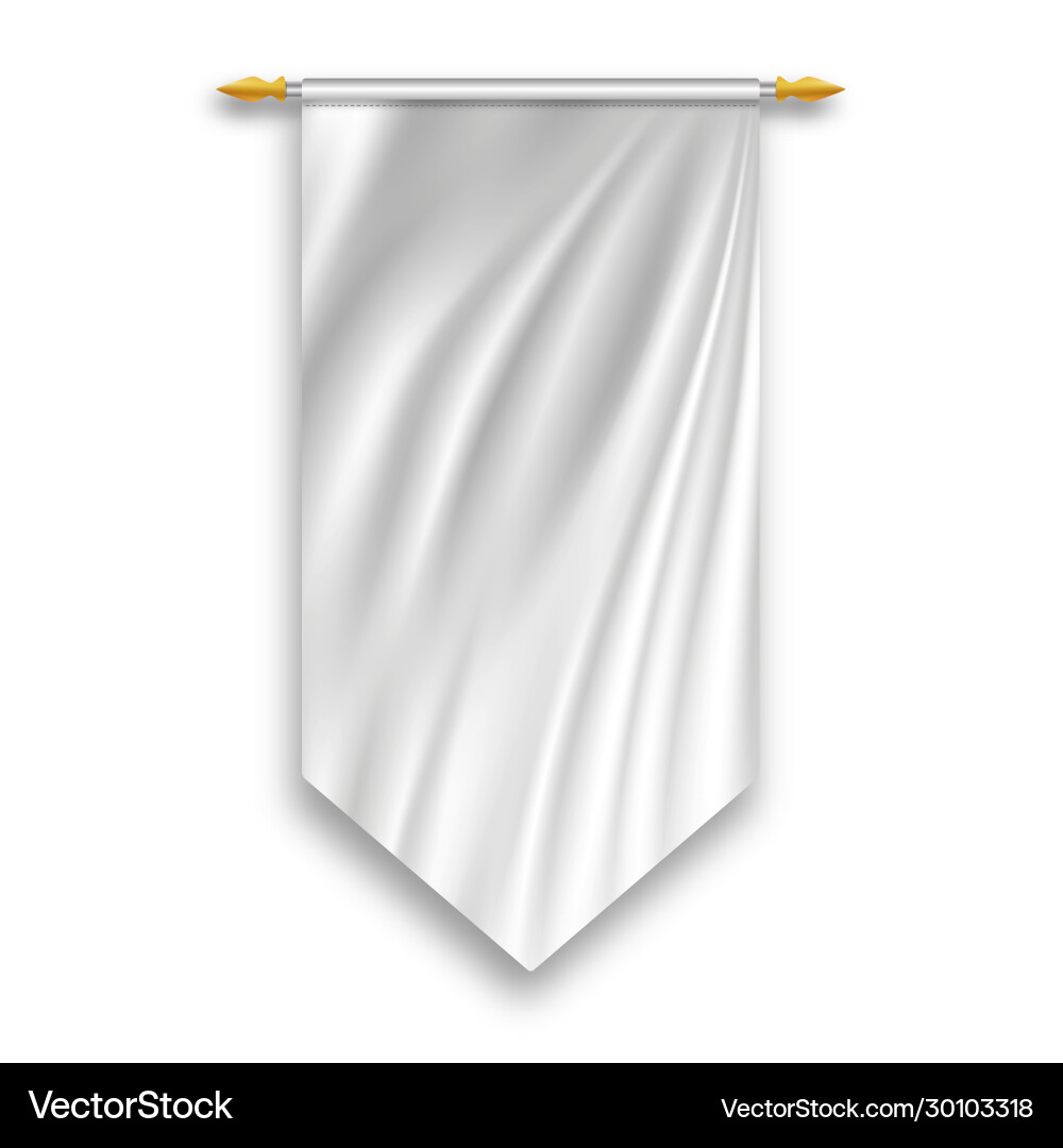 White Textile Banners & Flags Royalty Free Vector Image