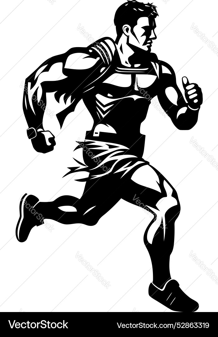 Agile arena assault gladiator warrior symbol Vector Image