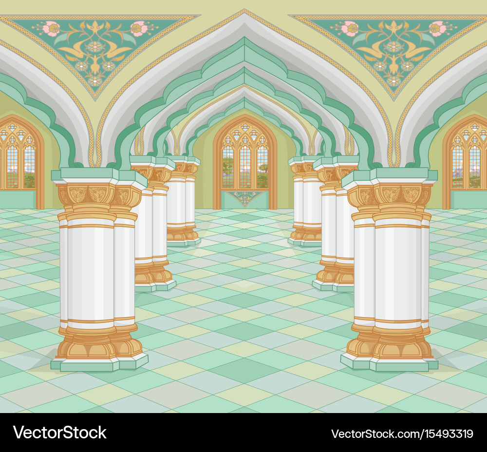 Arabian Palace Interior Royalty Free Vector Image