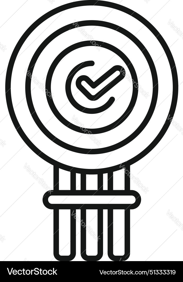 Black and white goal achievement icon Royalty Free Vector