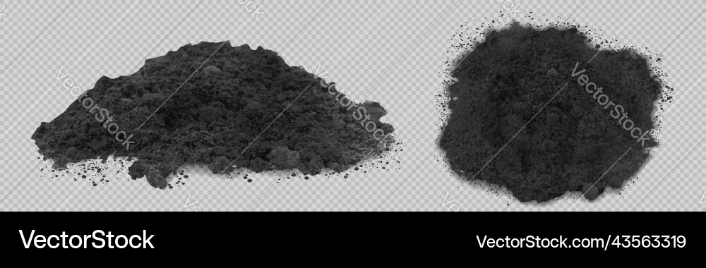 Black Soil Heap - Top View Royalty Free Vector Image