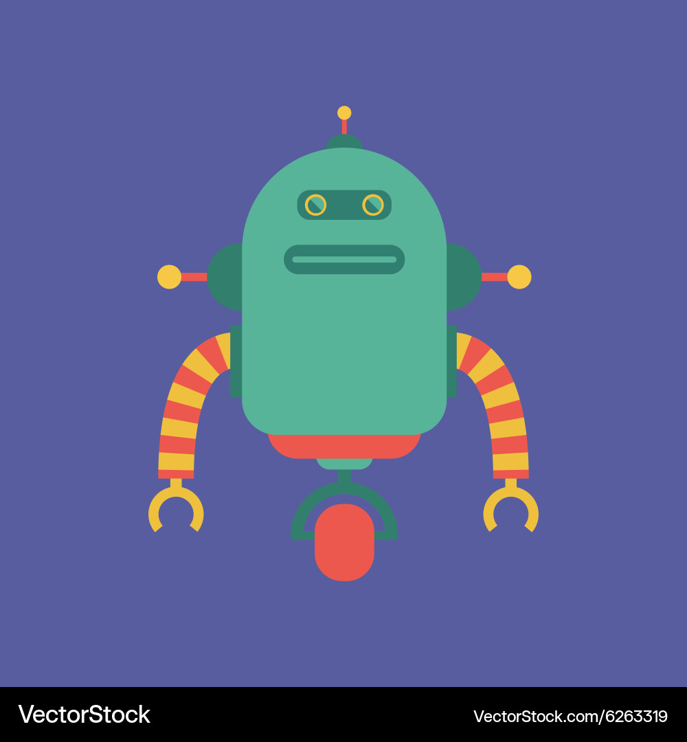 Cute robot Royalty Free Vector Image - VectorStock
