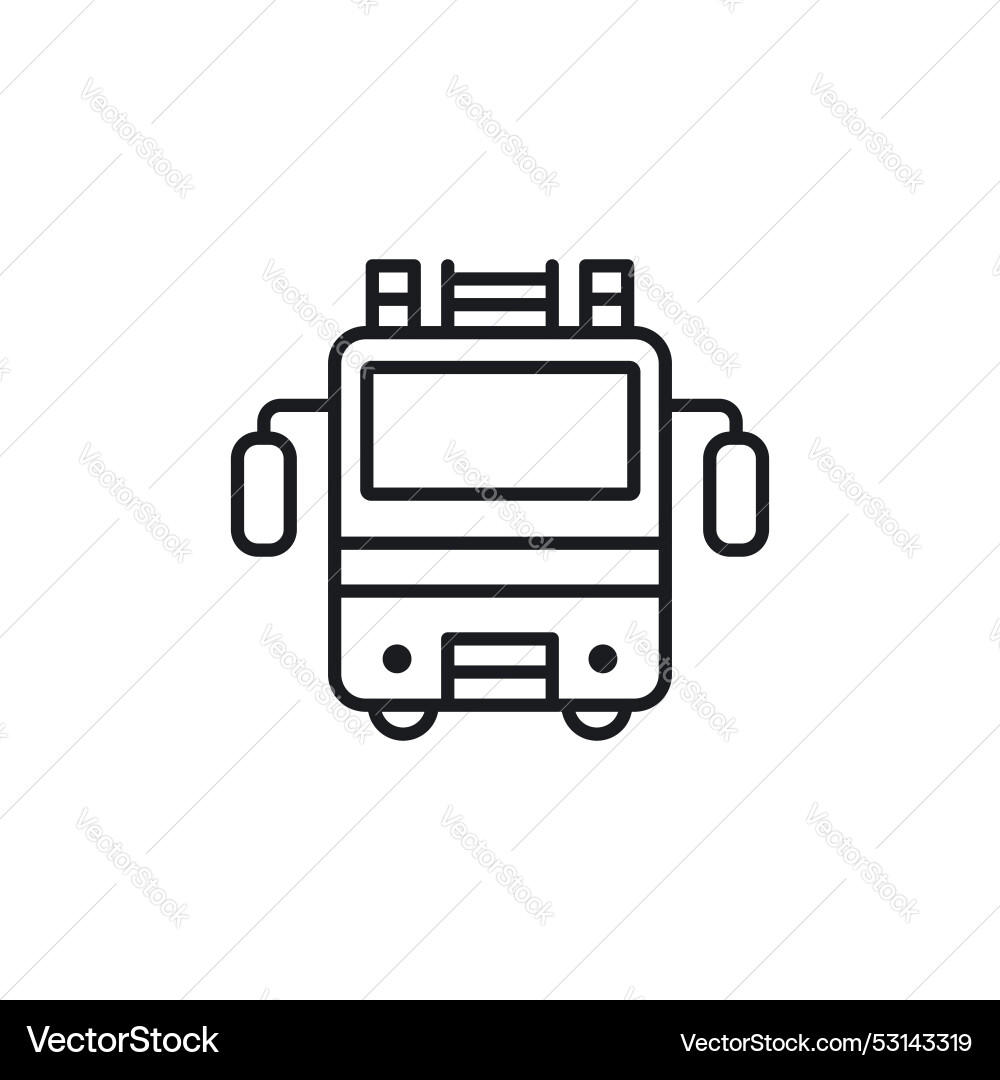 Fire engine truck icon symbol on white background Vector Image
