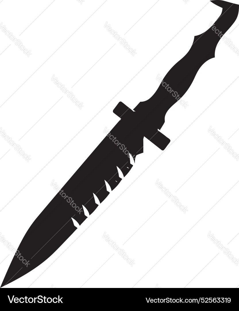 Noir nightfall stylish abstract combat knife Vector Image