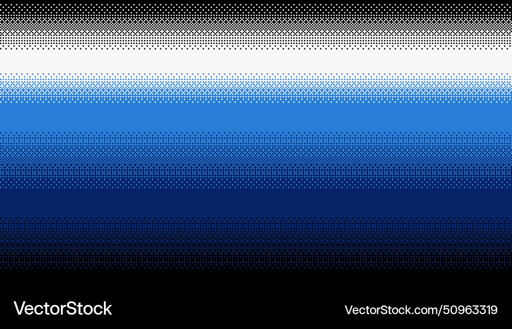Pixel art gradient from dark blue to white color Vector Image