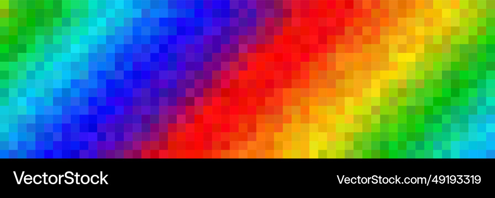 Pixel rainbow abstract diagonal seamless Vector Image