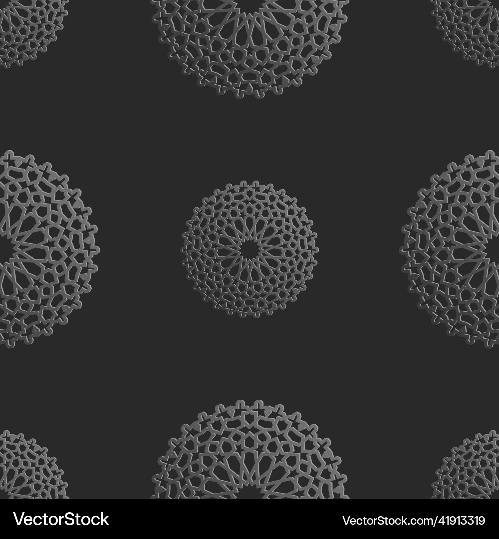 Seamless islamic pattern with radial ornament Vector Image