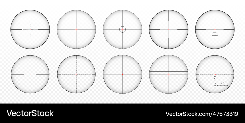 Set of snipers scopes concept Royalty Free Vector Image