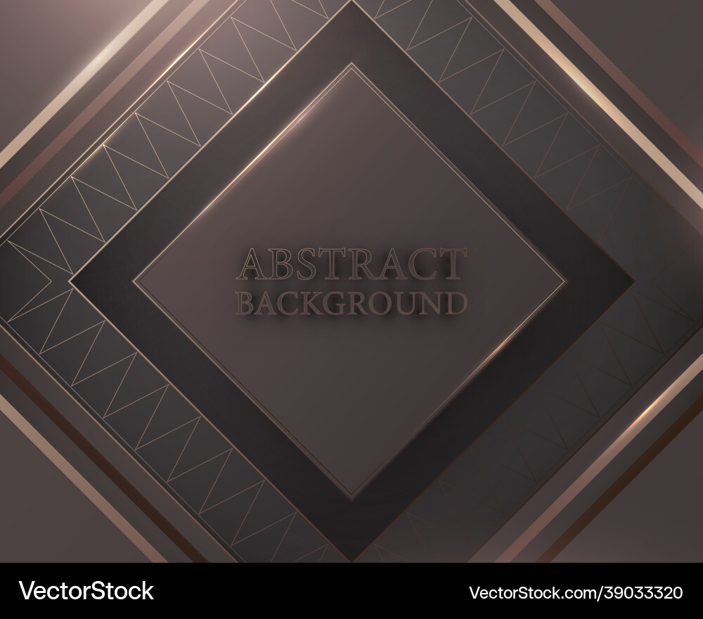 Abstract gold geometric shape with digital Vector Image