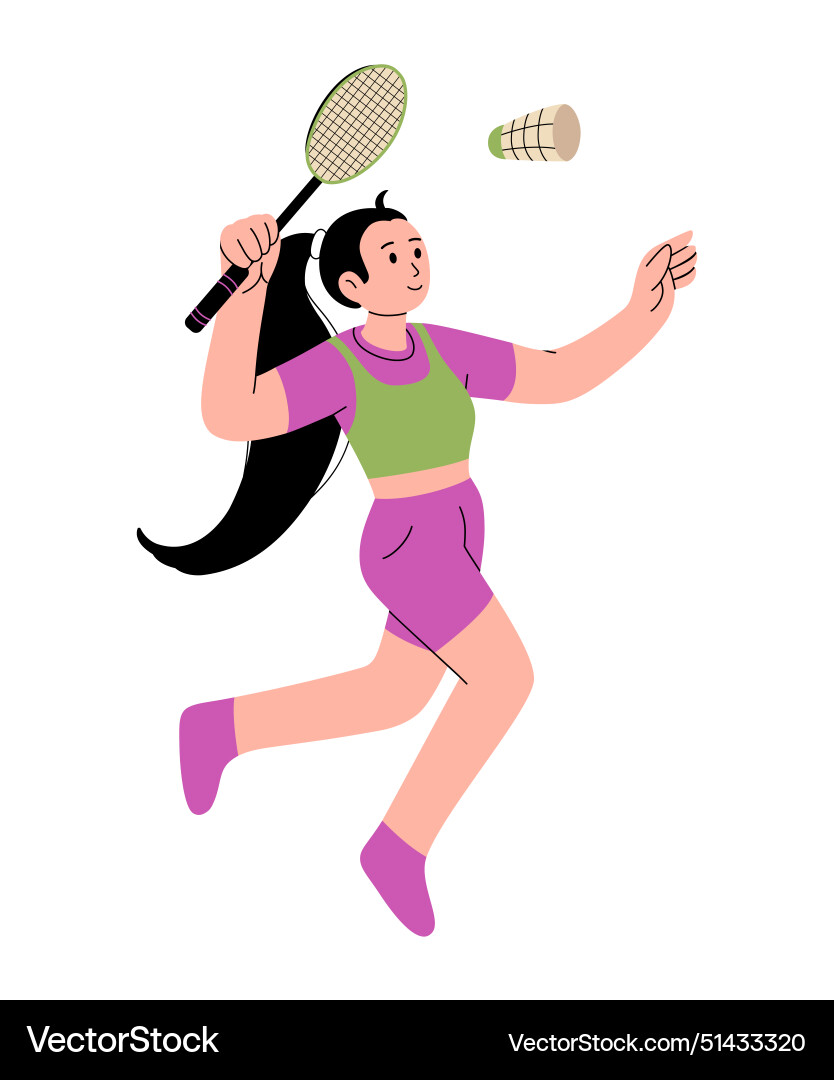 Badminton one Royalty Free Vector Image - VectorStock