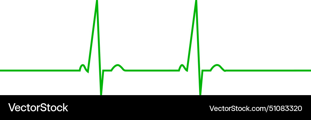 Heart beat line cardiogram pulse Royalty Free Vector Image