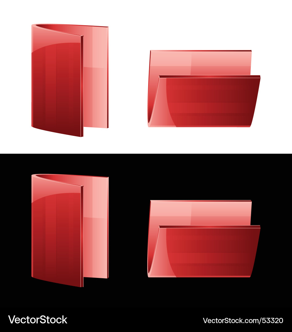 Icon of a folder Royalty Free Vector Image - VectorStock