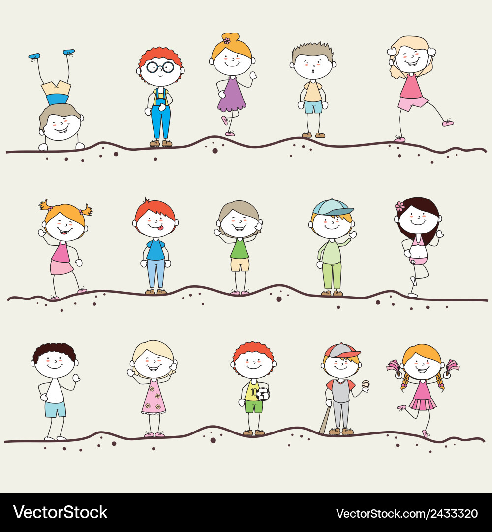 Kids design over white background Royalty Free Vector Image