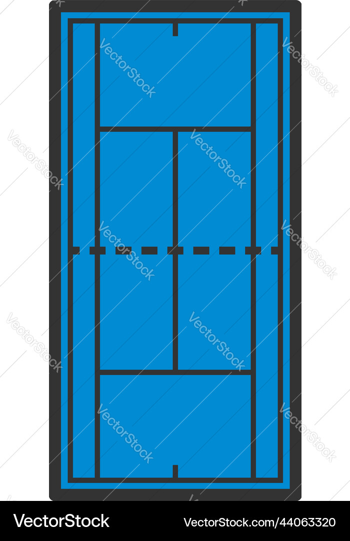 Tennis field mark icon Royalty Free Vector Image