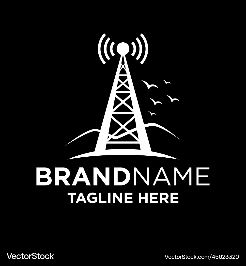 Tower logo design Royalty Free Vector Image - VectorStock