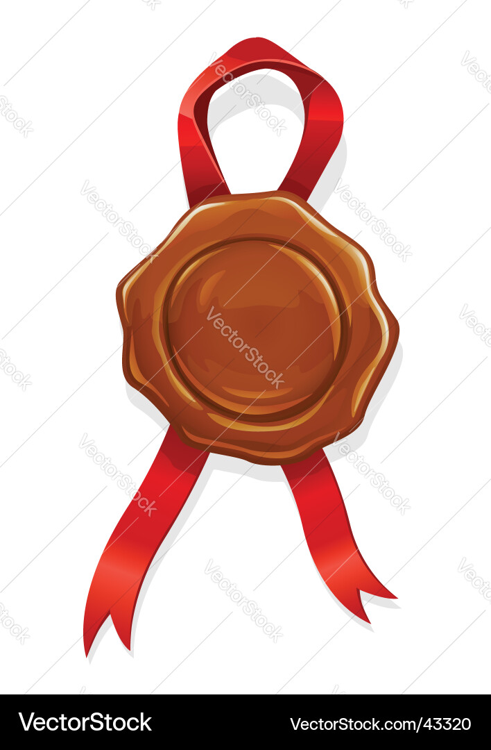 Wax stamp Royalty Free Vector Image - VectorStock