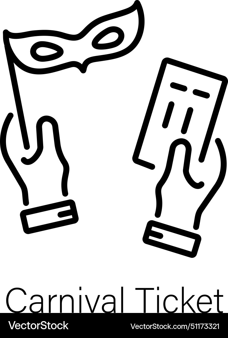 Carnival ticket Royalty Free Vector Image - VectorStock