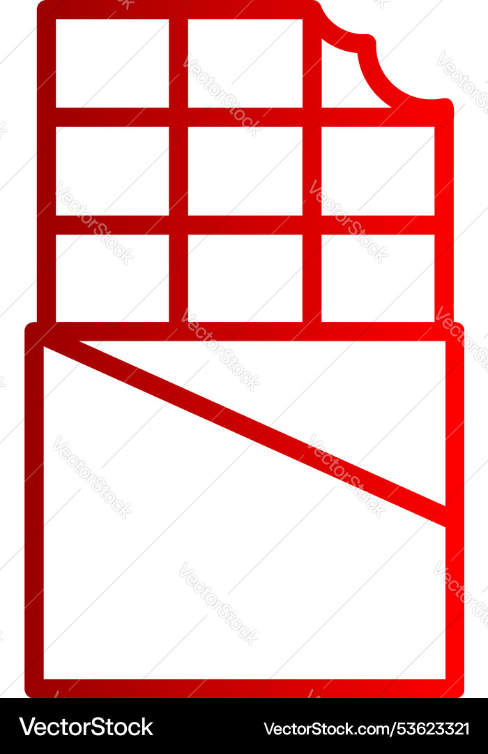 Chocolate bar line gradient icon Royalty Free Vector Image