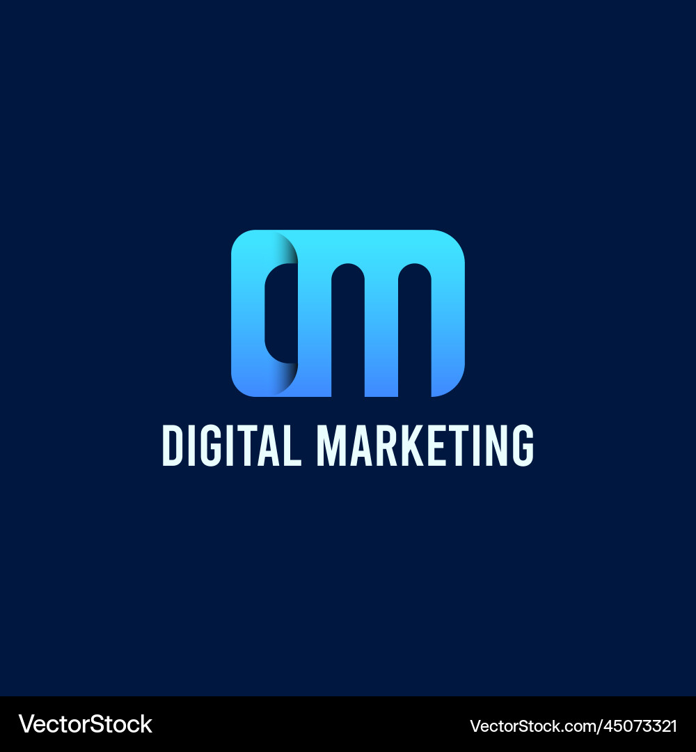 Dm letter logo Royalty Free Vector Image - VectorStock