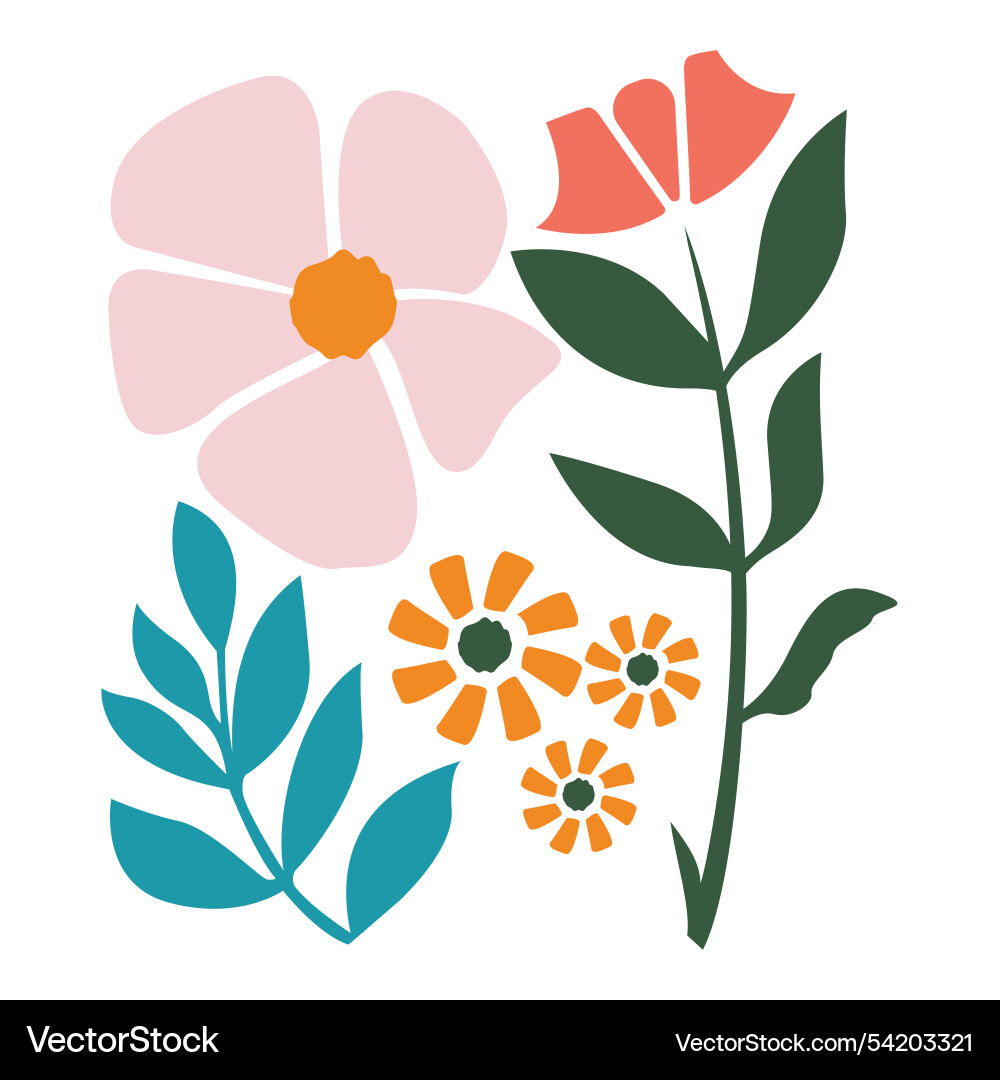 Flower and nature design elements Royalty Free Vector Image