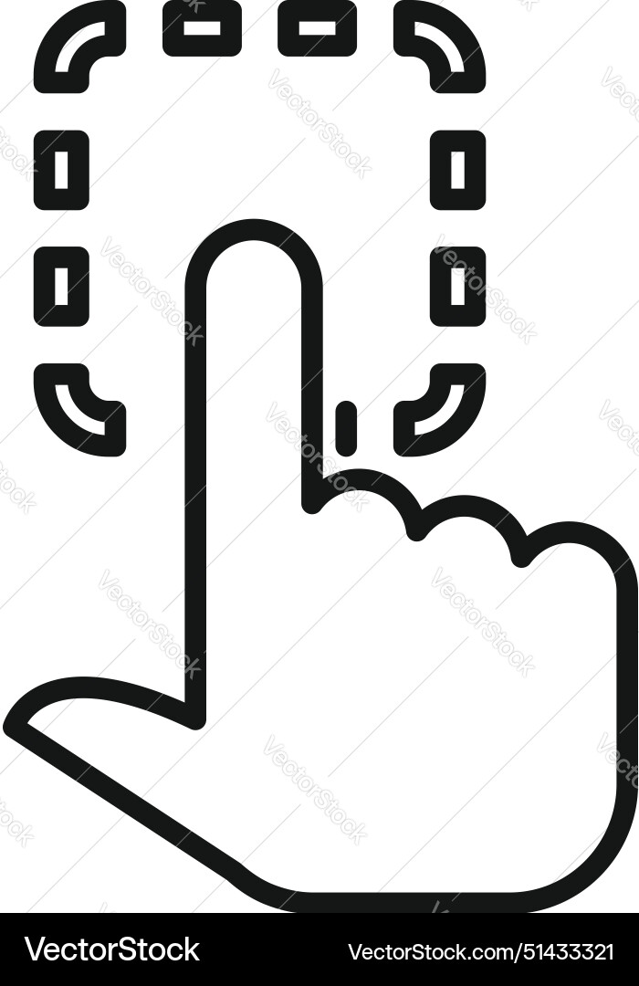 Hand gesture clicking a digital button icon Vector Image