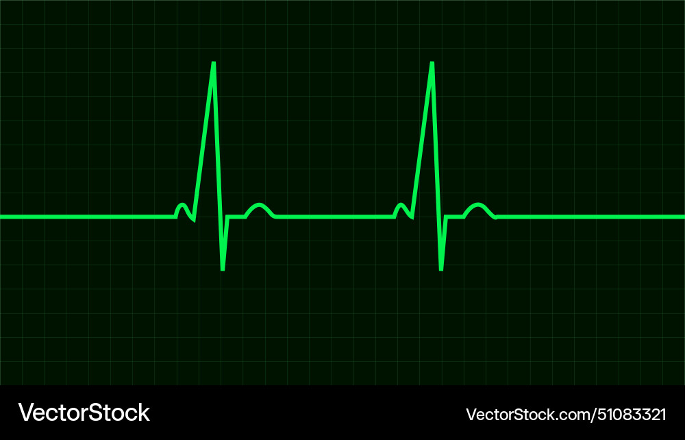 Heart beat line cardiogram pulse Royalty Free Vector Image