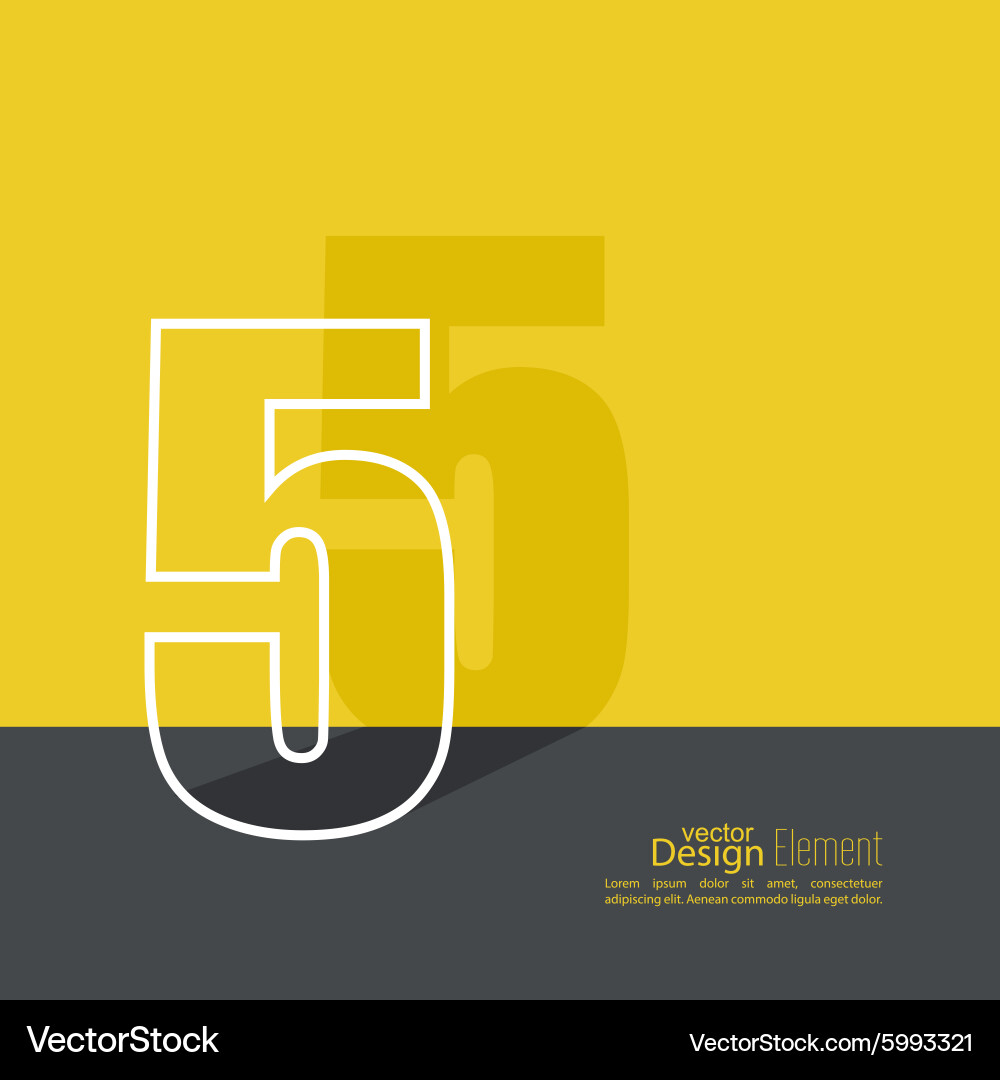 Number 5 Royalty Free Vector Image - VectorStock