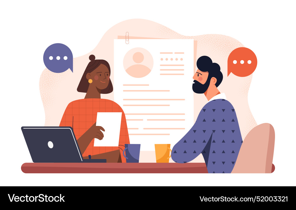 People at job interview hr manager interviews Vector Image
